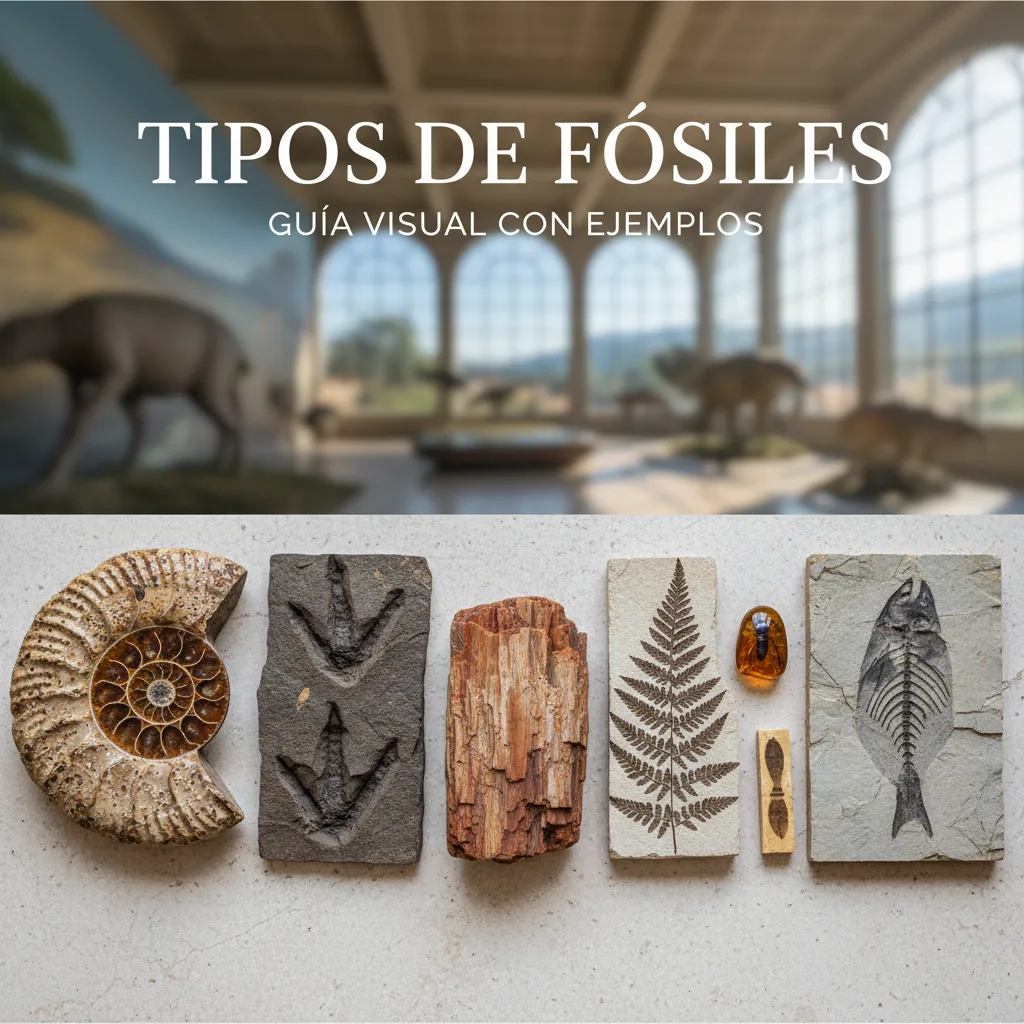 Tipos de fósiles: guía visual con ejemplos